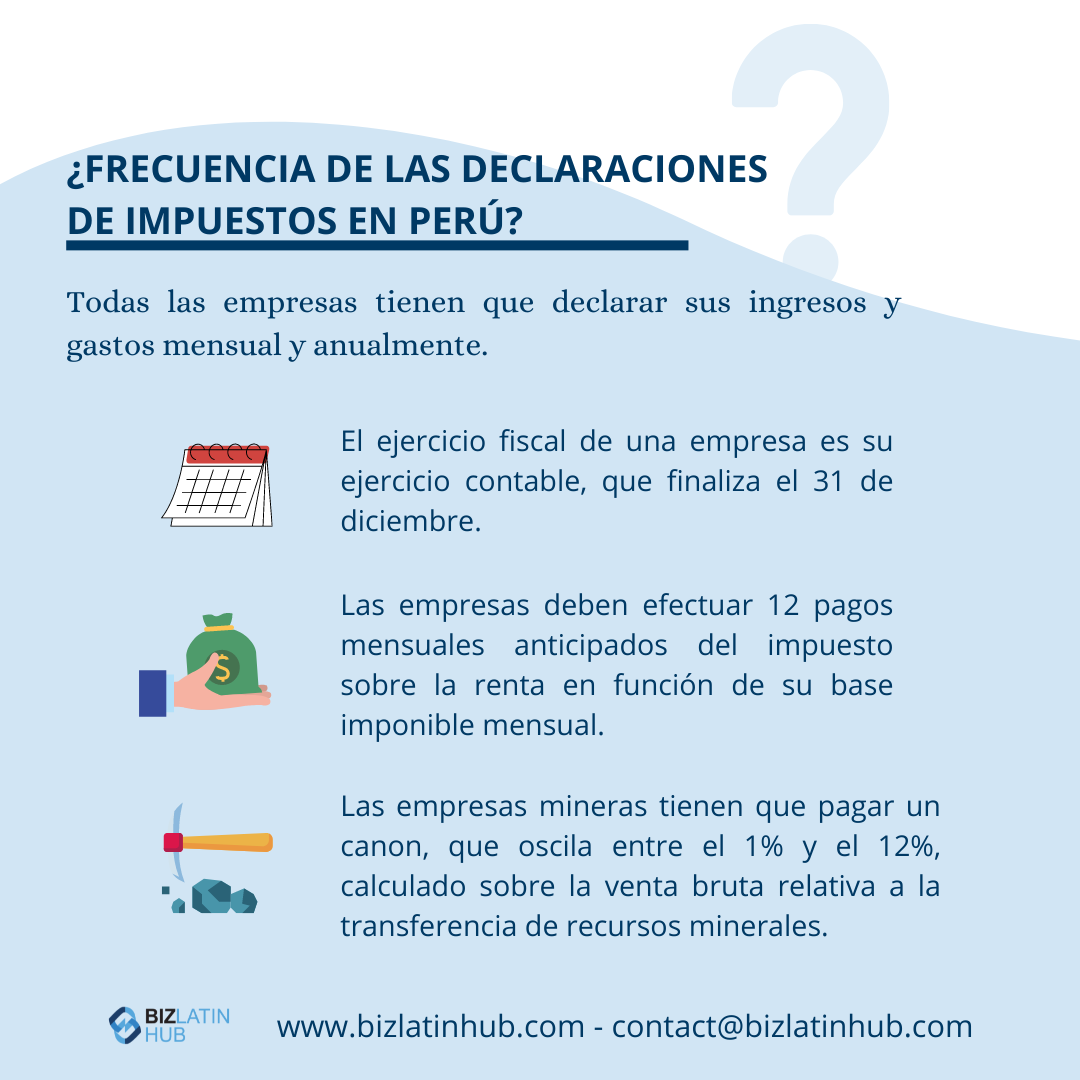 ¿Cuáles son los requisitos tributarios y contables en Perú?