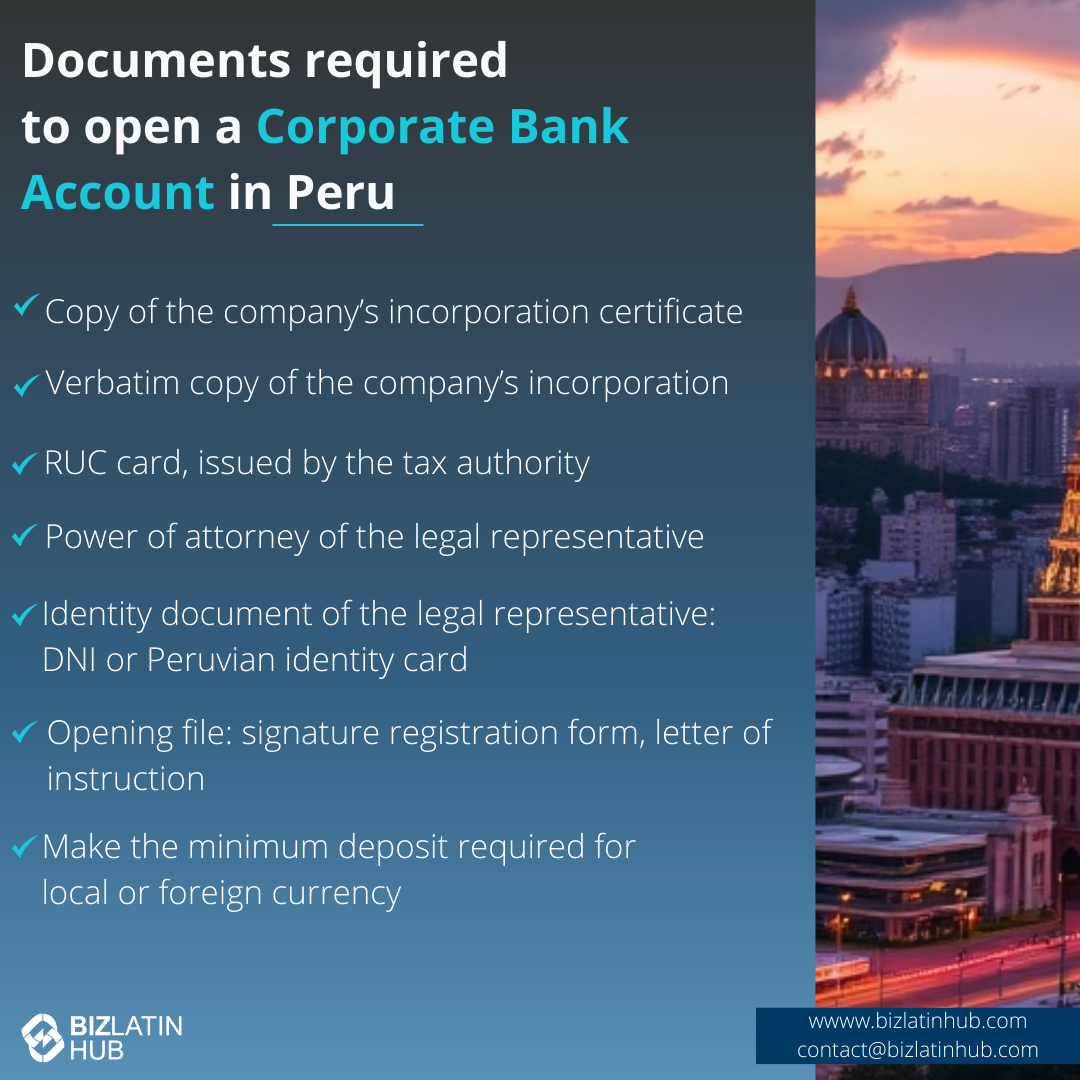 Open a Corporate Bank Account in Peru | Step-by-Step Guide for Foreign ...
