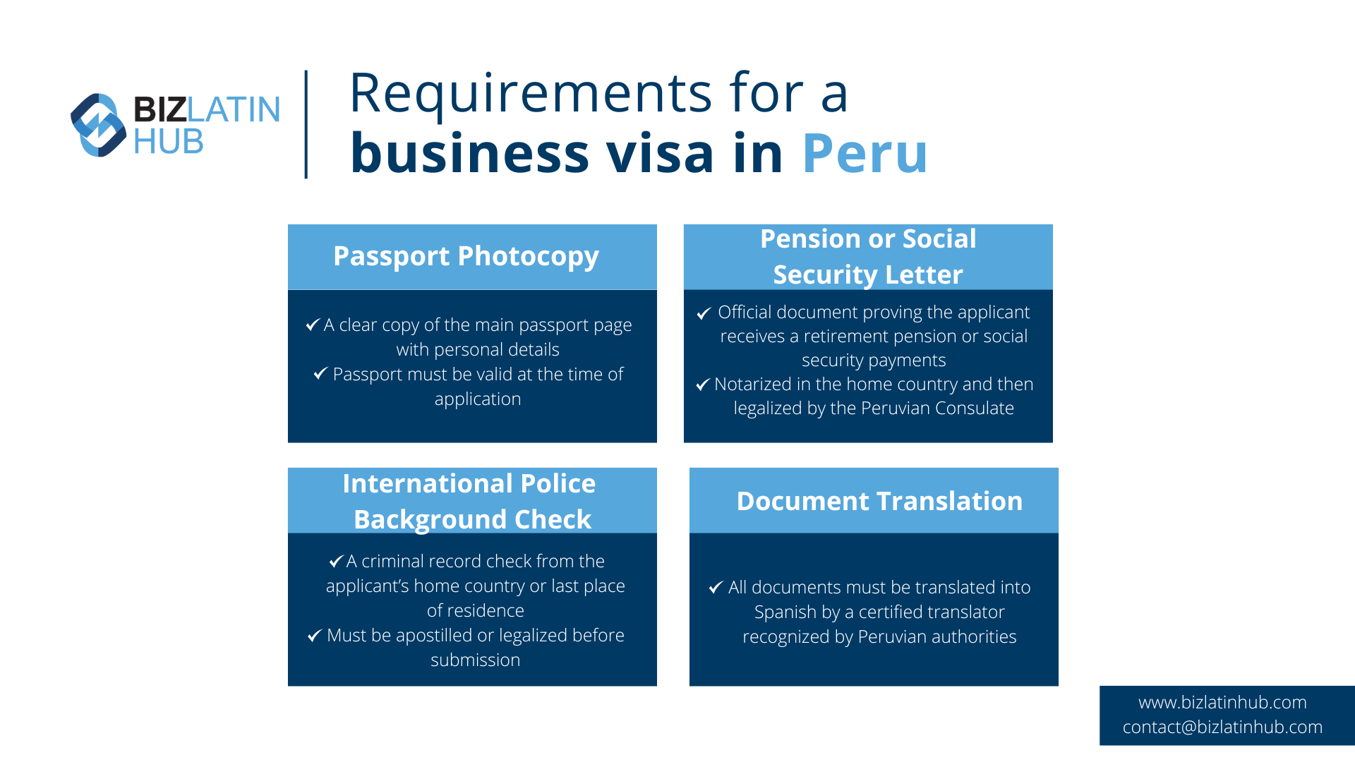 Types of Visas in Peru: A Guide for Foreign Nationals