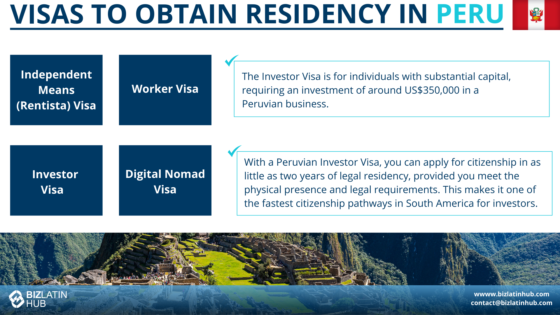 Types of Visas in Peru: A Guide for Foreign Nationals